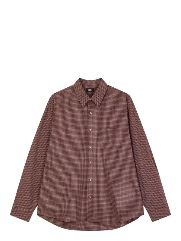 STUDIO TOMBOY Checked Cotton Shirt - Brown