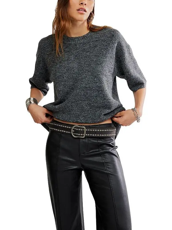 Free People Margot Sweater Tee - Charcoal Heather