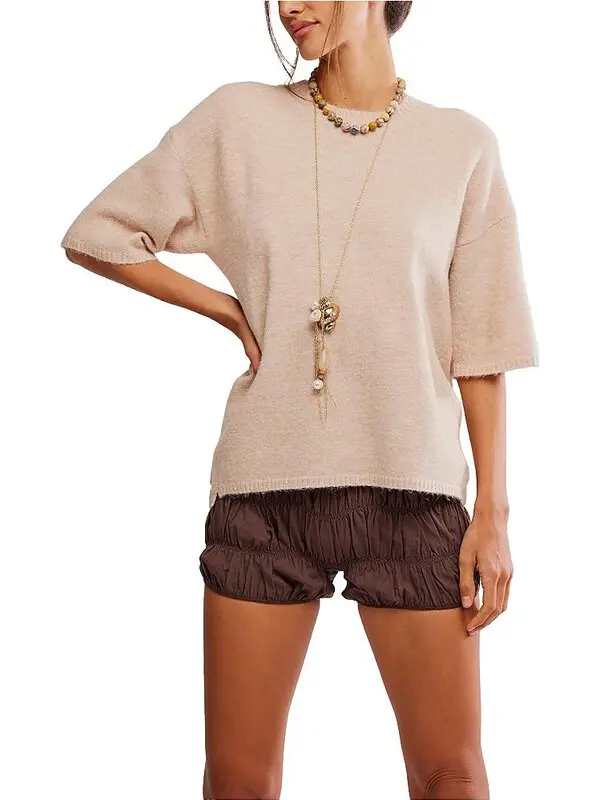 Free People Margot Sweater Tee - Pearl Melange