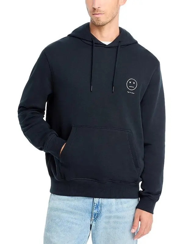 Rag & Bone Embroidered Hoodie - Black