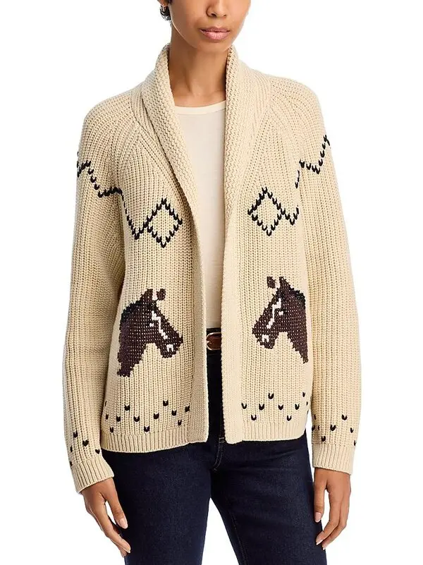 The Great. Horse Lodge Cardigan - Cream