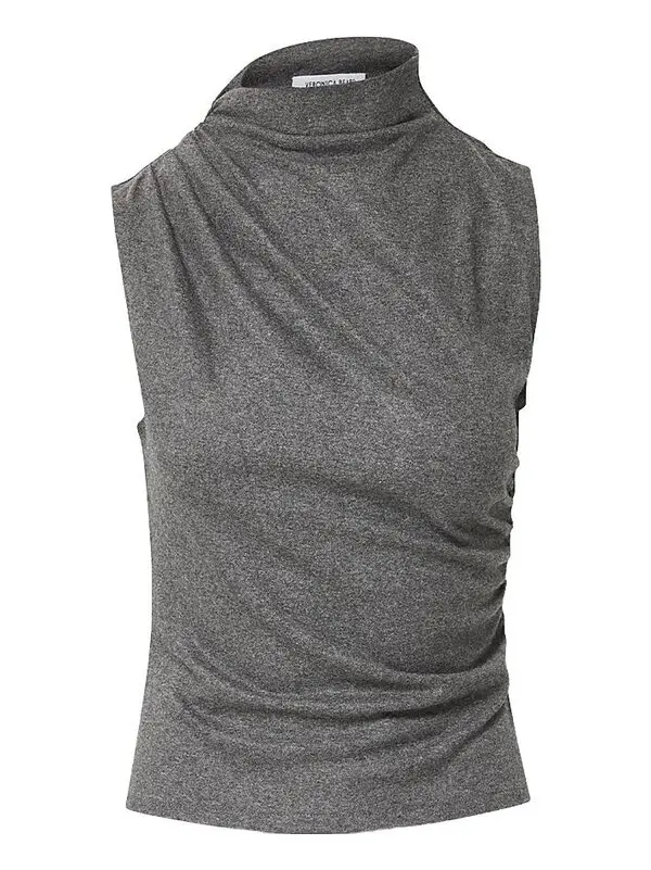 Veronica Beard Mylie Sleeveless Top - Medium Heather Grey