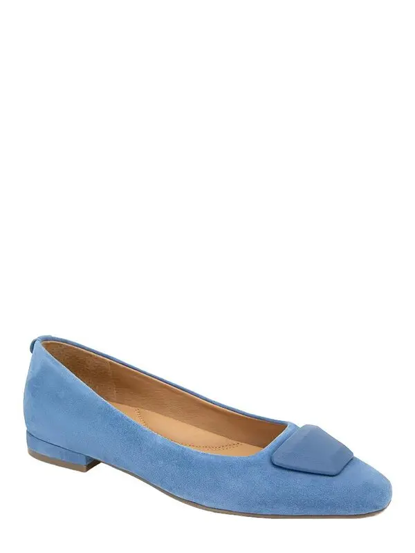 KENNETH COLE Hanette Suede Ballet Flats - Blue Suede