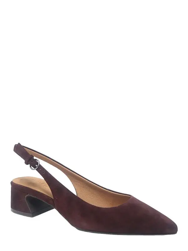 KENNETH COLE Georgia Suede Slingback Pumps - Burgundy Suede