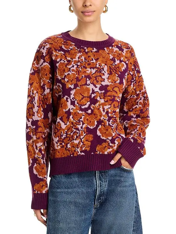 LOST + WANDER Autumnal Sonata Pullover Sweater - Wine