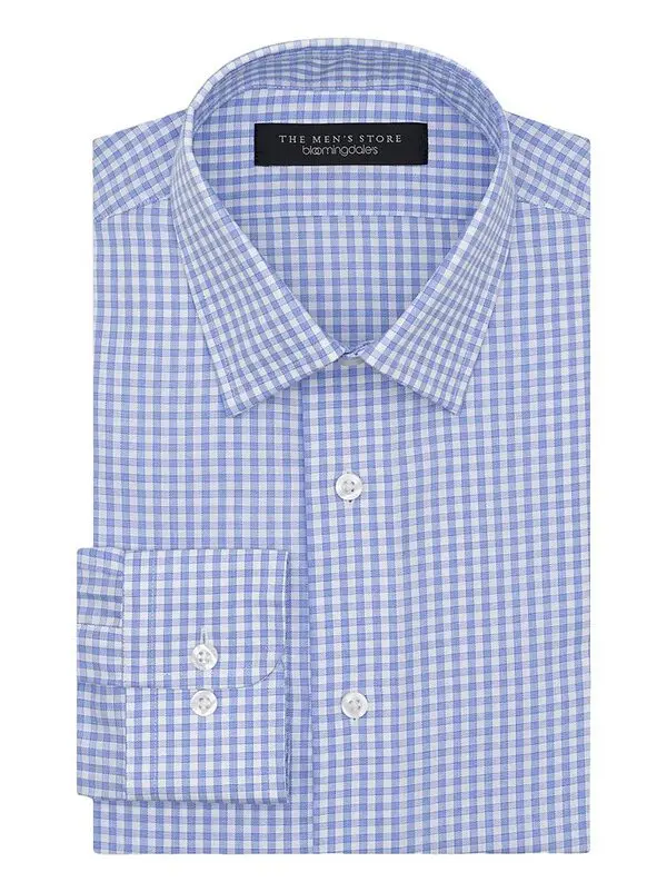 Bloomingdale'S Regular Fit Stretch Dress Shirt Exclusive - Blue