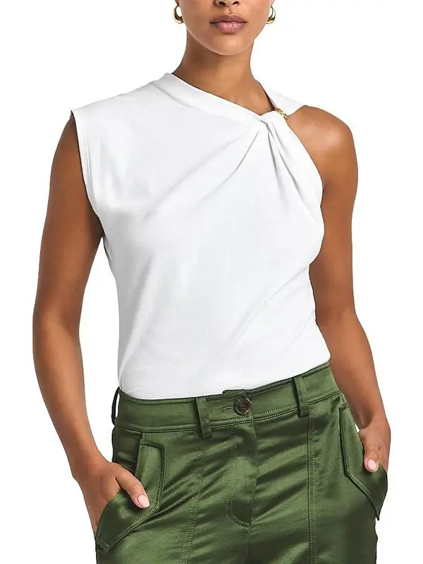 Derek Lam 10 Crosby Nia Twist Tee - White