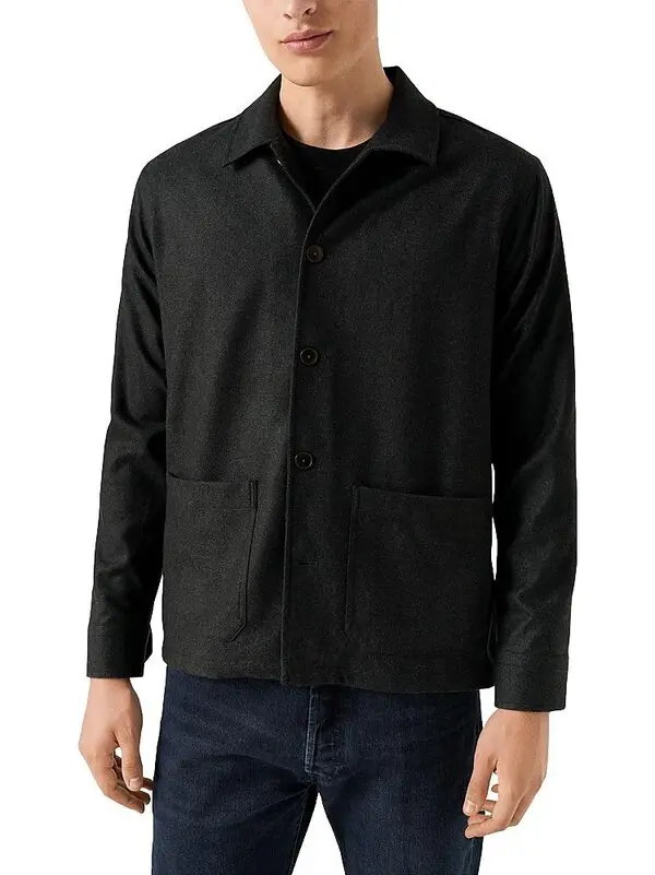 Eton Relaxed Fit Chore Jacket - Dark Green