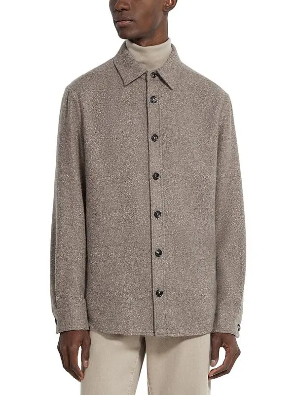 Zegna Cashmere & Silk Overshirt - Brown