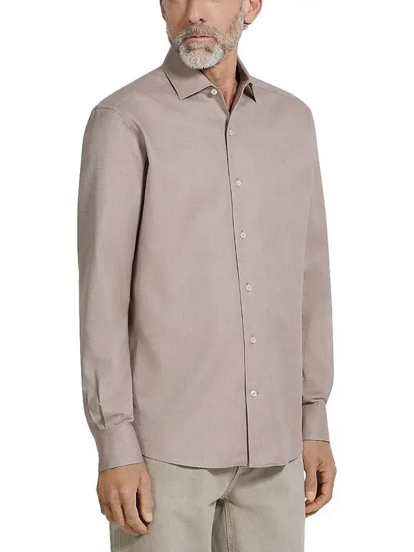 Zegna Cashco Shirt - Light Taupe