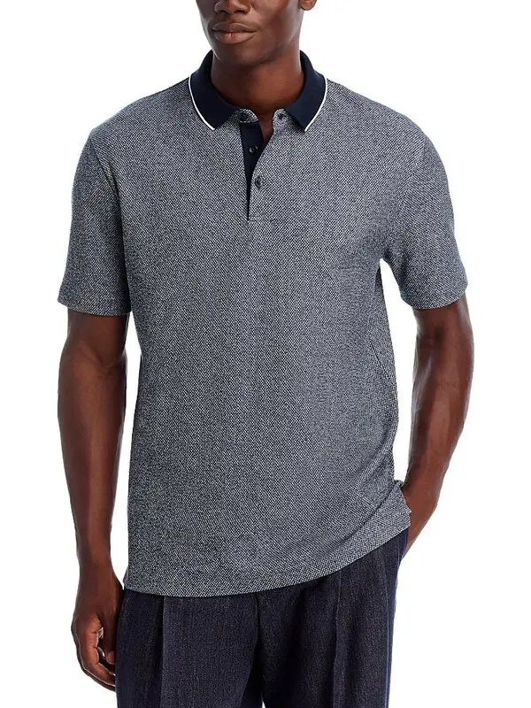 BOSS Mercerized Cotton Polo Shirt - Dark Blue