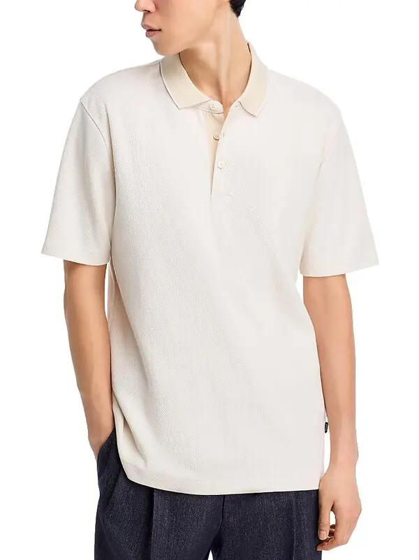 BOSS Mercerized Cotton Polo Shirt - Open White