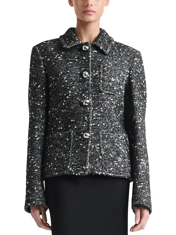 Altuzarra Bart Marled Jacket - Black/ivory