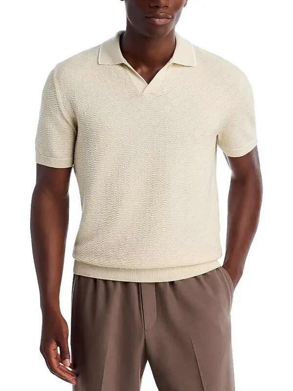 BOSS Irenzo Knit Polo Shirt - Open White