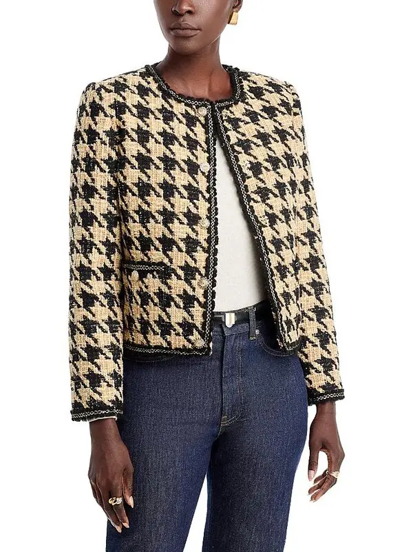 Elie Tahari The Juno Tweed Jacket - Houndstooth