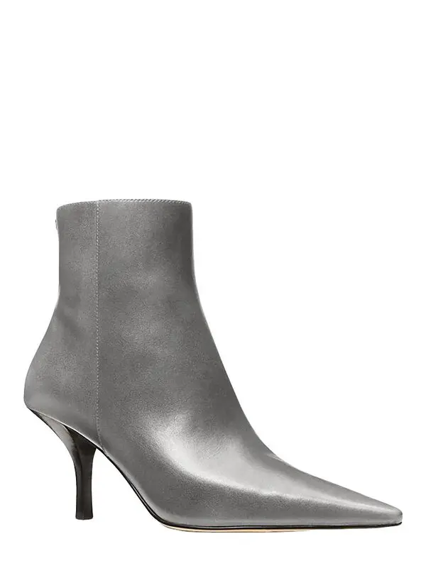 Michael Kors Selina Leather Ankle Booties - Storm