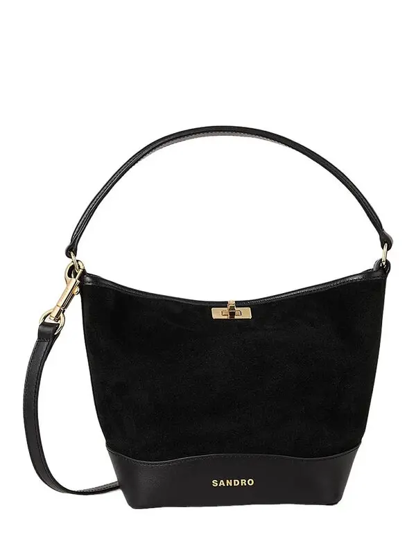Sandro Tangoso Mini Bucket Bag - Black