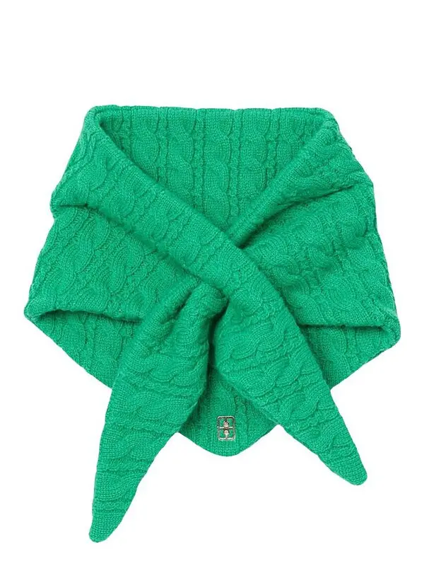 Sandro Cable Knit Bandana - Green