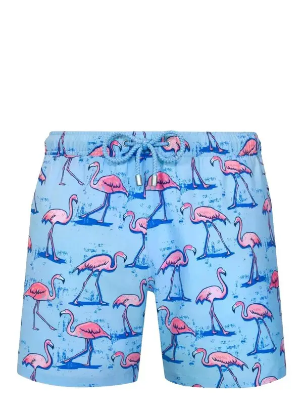 BLUEMINT Flamingo-print Swim Shorts - Blue