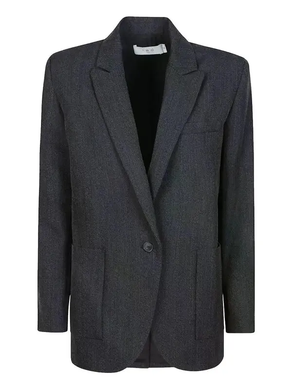 IRO PARIS Wool Single-breasted Blazer - Blue