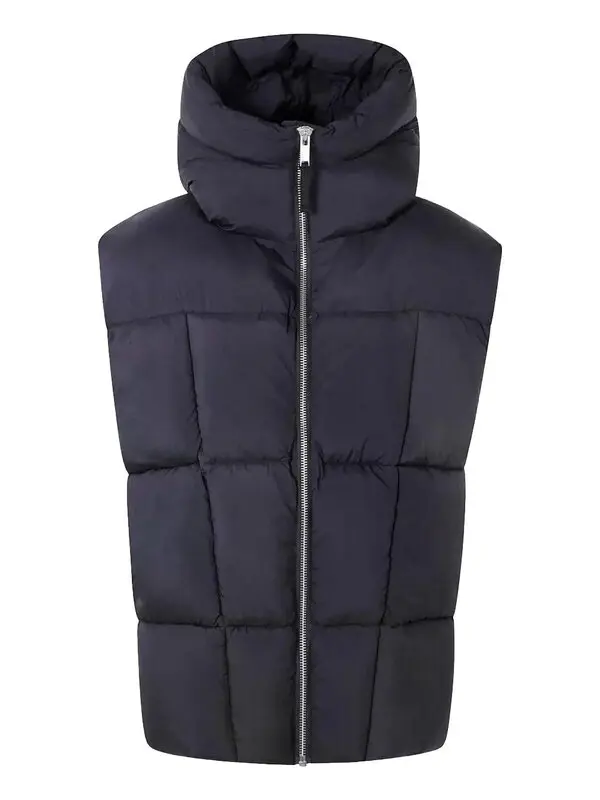 THOM KROM Quilted Hooded Vest - Black