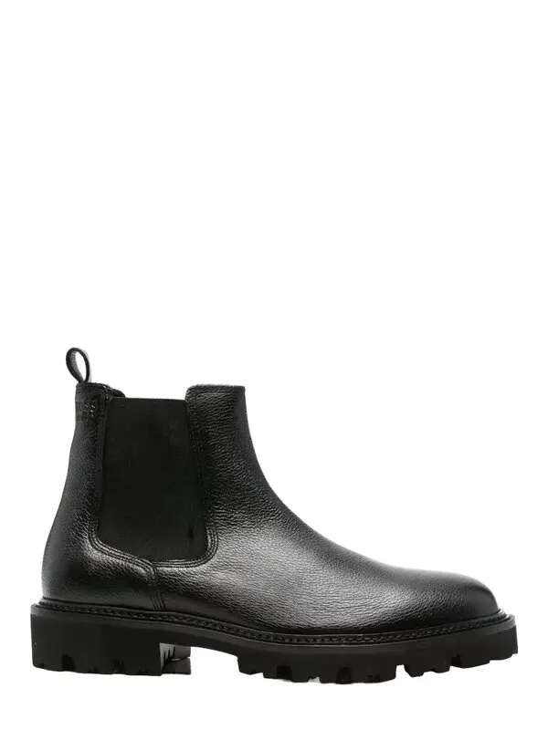 BOSS Textured Chelsea Boots - Black