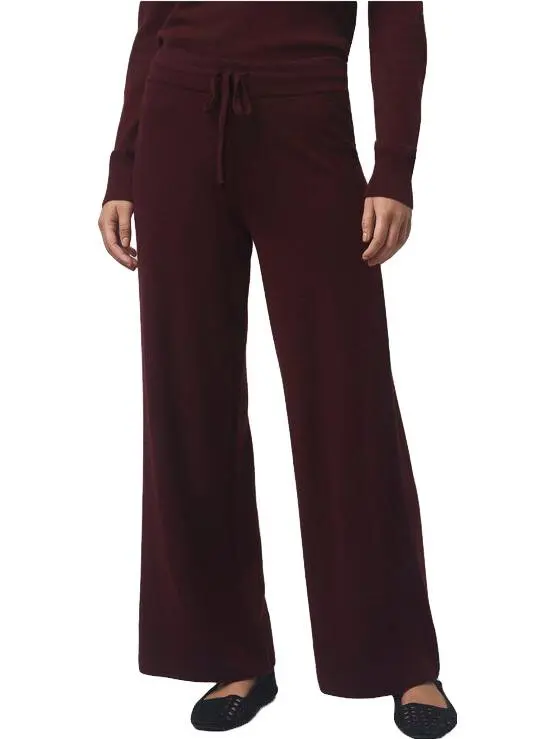 Splendid Tori Cashmere Wide Leg Pant - Burgundy