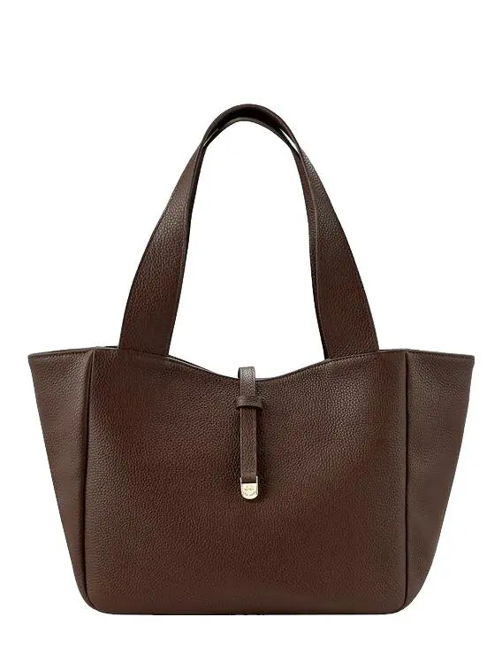 Gigi New York Pebble Grain Leather Mercer Tote - Brown