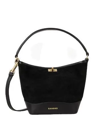 Sandro Tangoso Mini Bucket Bag - Black