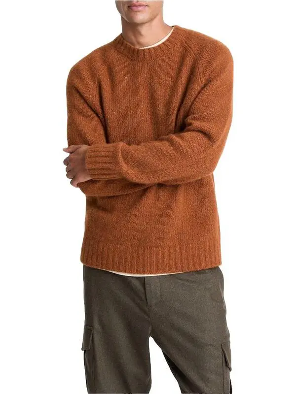 Vince Donegal Cashmere Raglan-sleeve Sweater - Orange