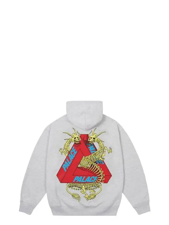 PALACE Dragon Bones Tri Hood - Grey Marl