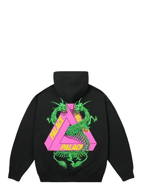 PALACE Dragon Bones Tri Hood - Black