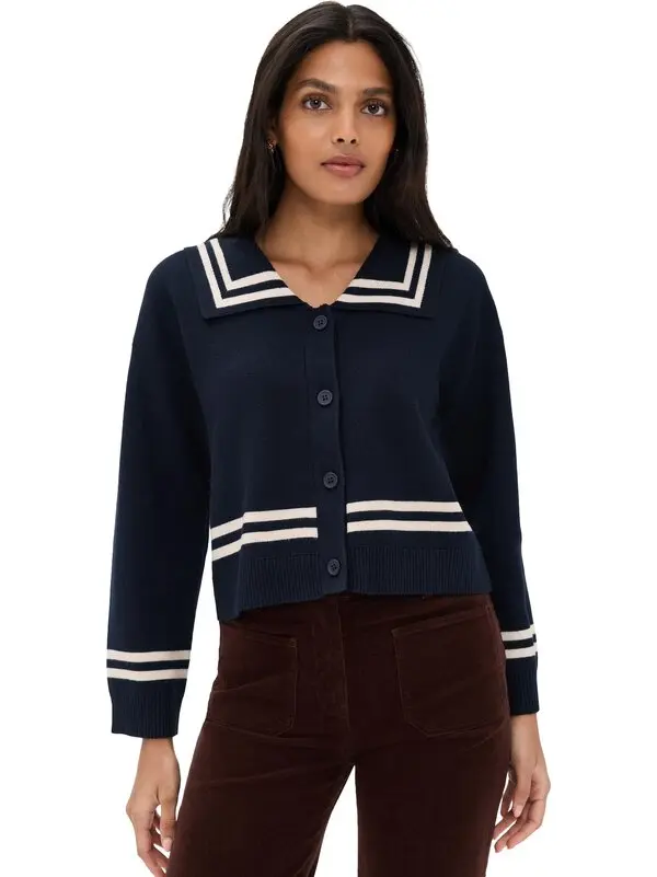 THE TINY BIG SISTER Sailor Cardigan - Navy