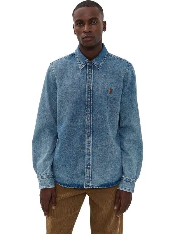 Ami Indigo Light Denim Jacket - Bleu Used