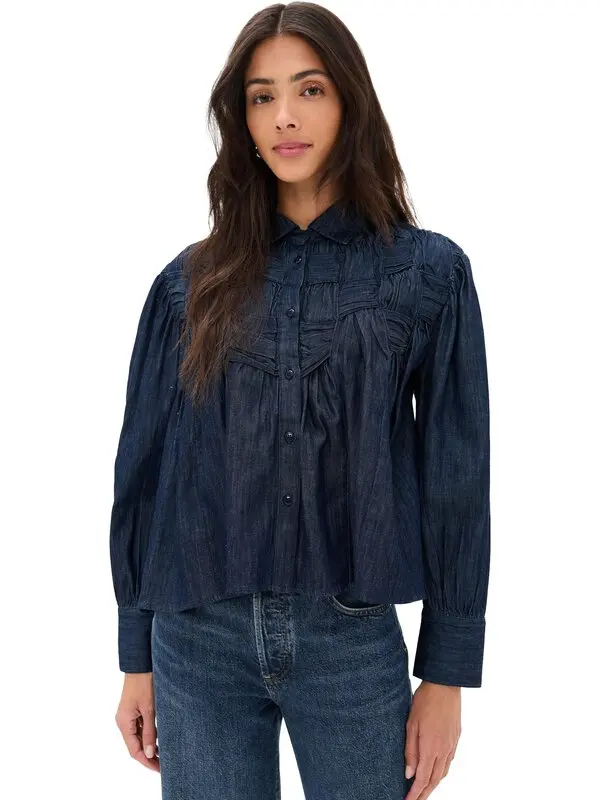 Merlette Georgica Top - Dark Wash