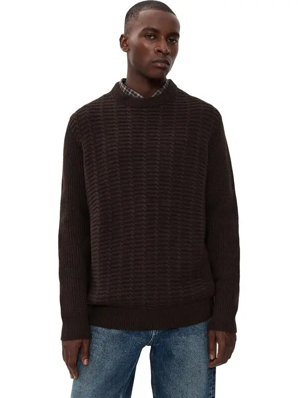 Barbour Cleveland Crew Neck Sweater - Dark Oak