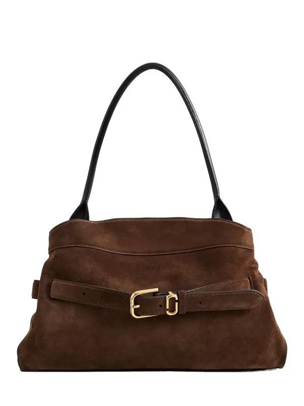 Marc Jacobs The Suede Dakota Satchel - Dark Brown