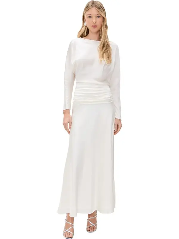 Staud Freda Silk Maxi Dress - Ivory
