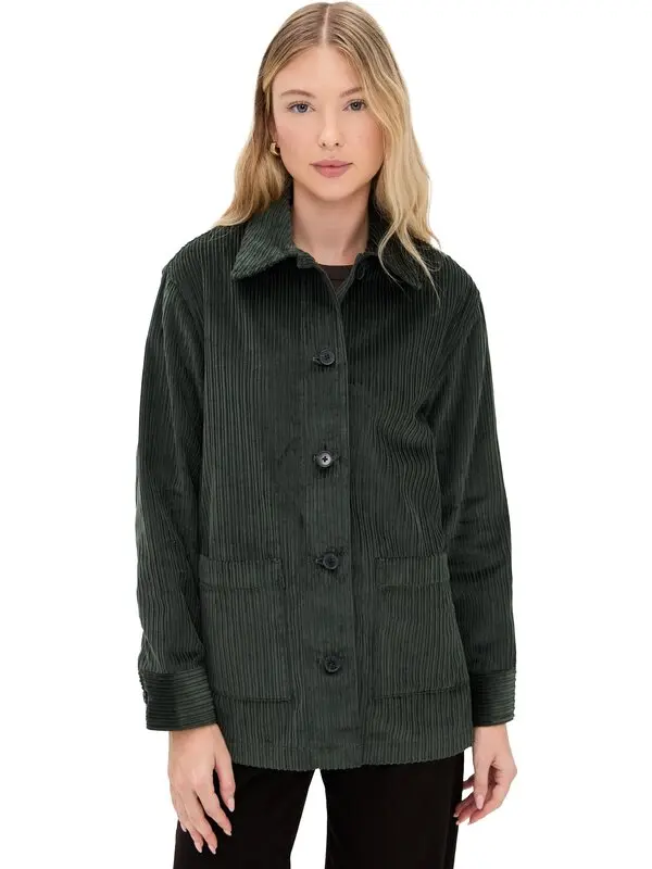 Madewell Corduroy Chore Jacket - Graphite Green