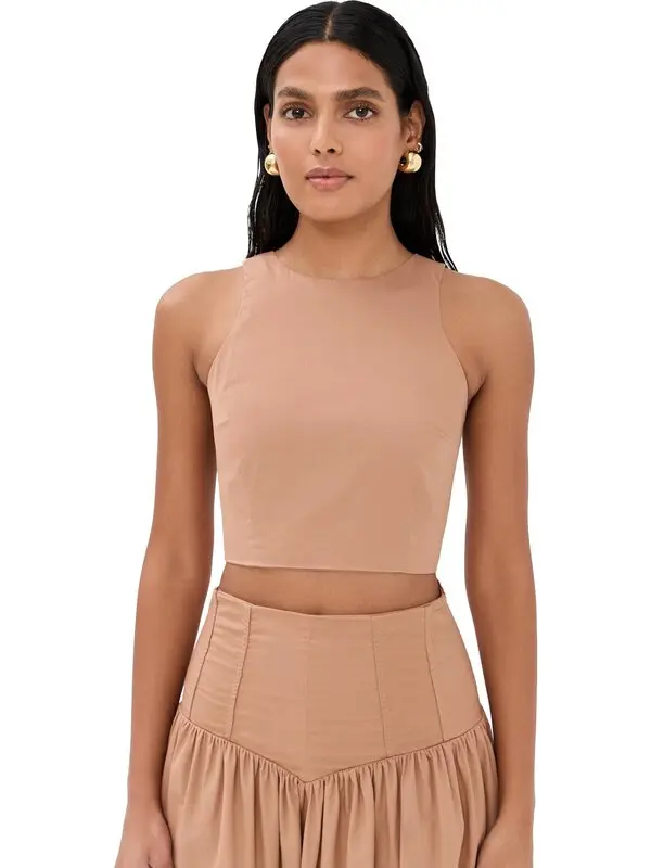 AZLEE Lina Sleeveless Top - Mocha
