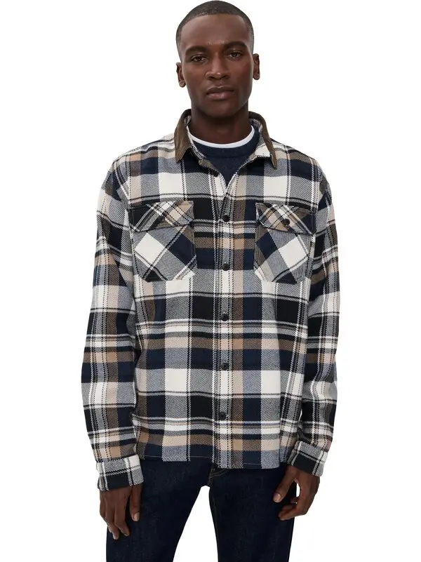 Barbour Grasmoor Relaxed Checked Shirt - Navy