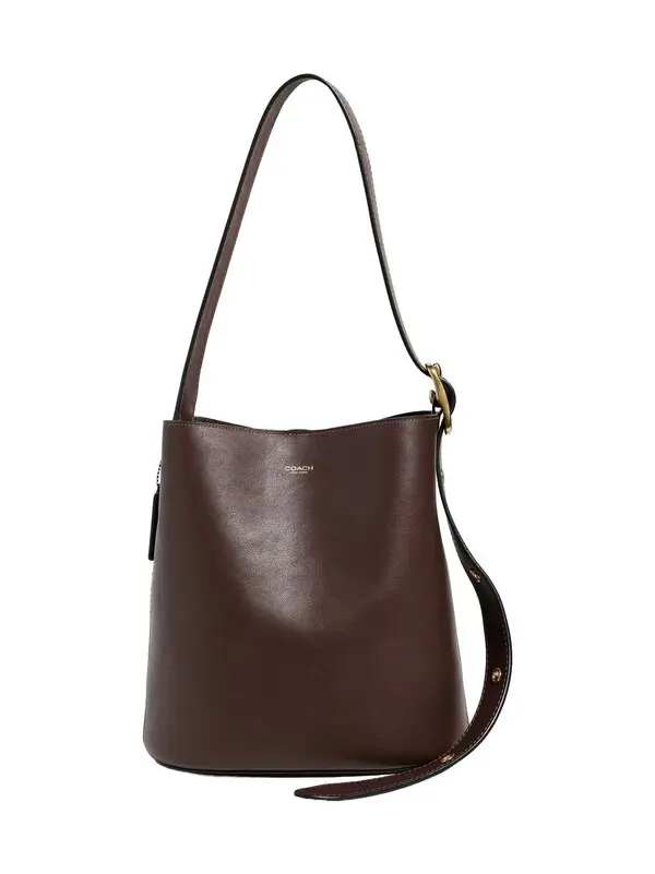 COACH® Natural Grain Leather Bleeker Bucket Bag - B4/maple