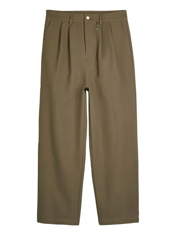 ONLY THE BLIND Twill City Tailored Trousers - Khaki