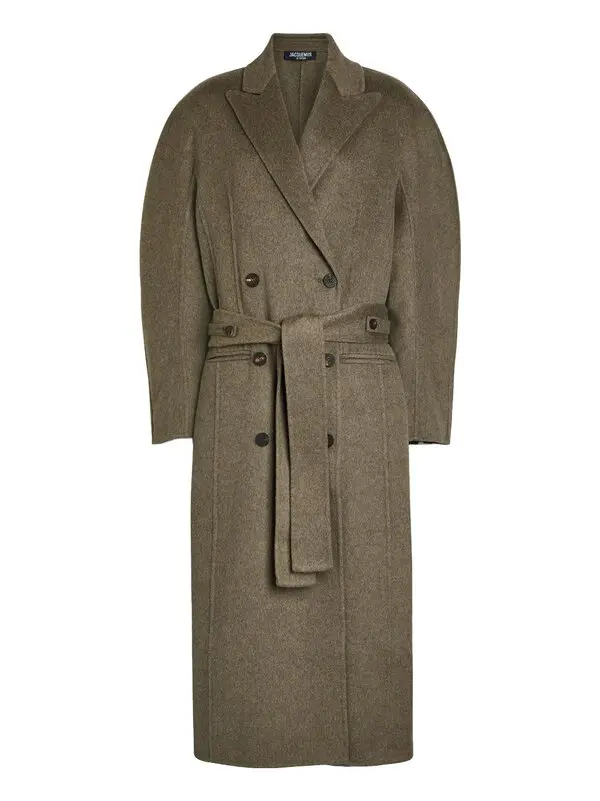 Jacquemus Le Manteau D'homme Double-breasted Wool Coat - Grey