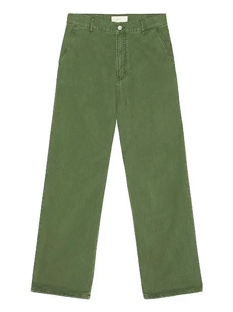 JEANERICA Genua Jeans - Chevron Green Herringbone