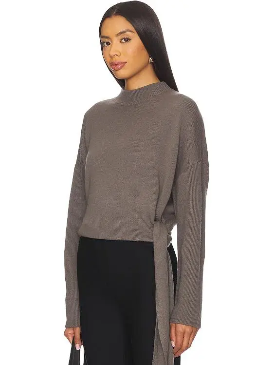 THE SEI Sweater With Side Tie - Steel