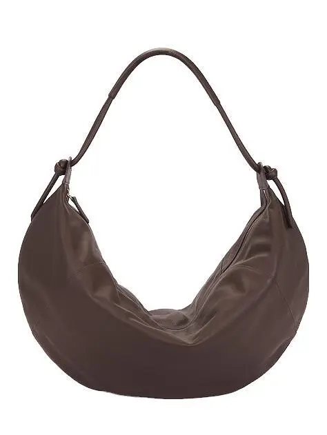 MANSUR GAVRIEL Fortuna Leather Shoulder Bag - Chocolate