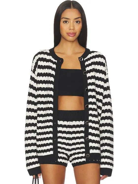 Show Me Your Mumu Inez Cardigan - Black & White
