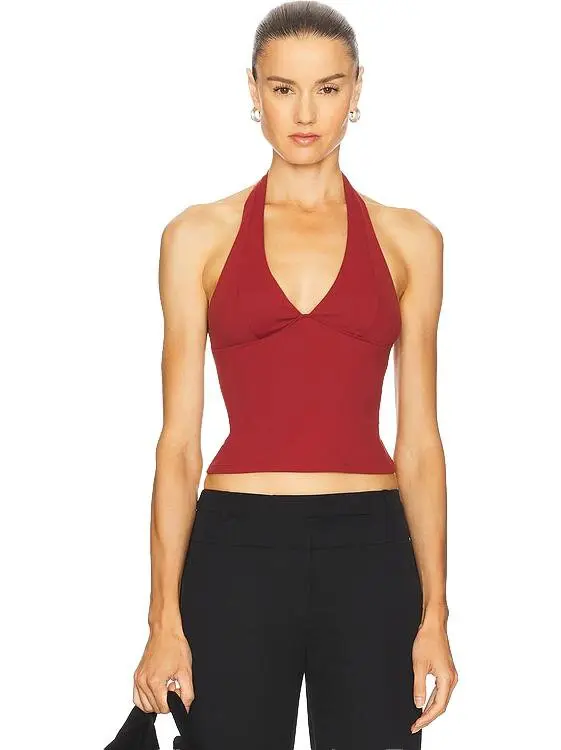 Free People Still Here Halter - Pomegranate