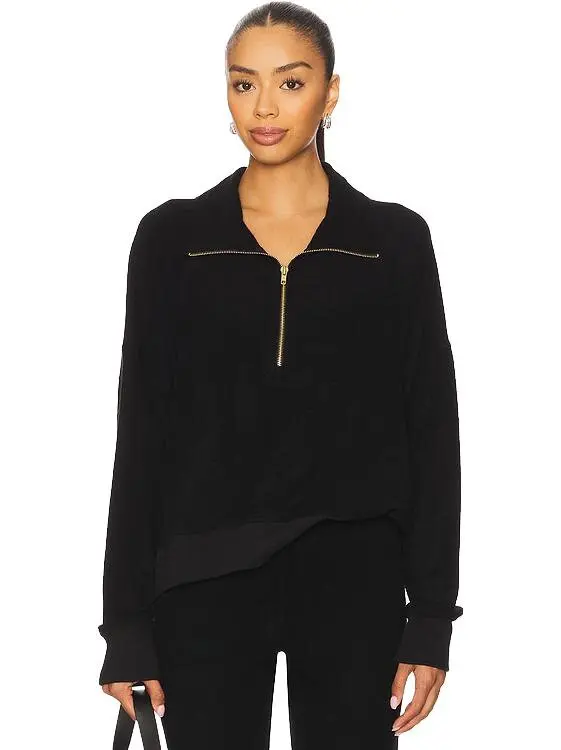 Michael Lauren Fira Raglan Half Zip Pullover - Black